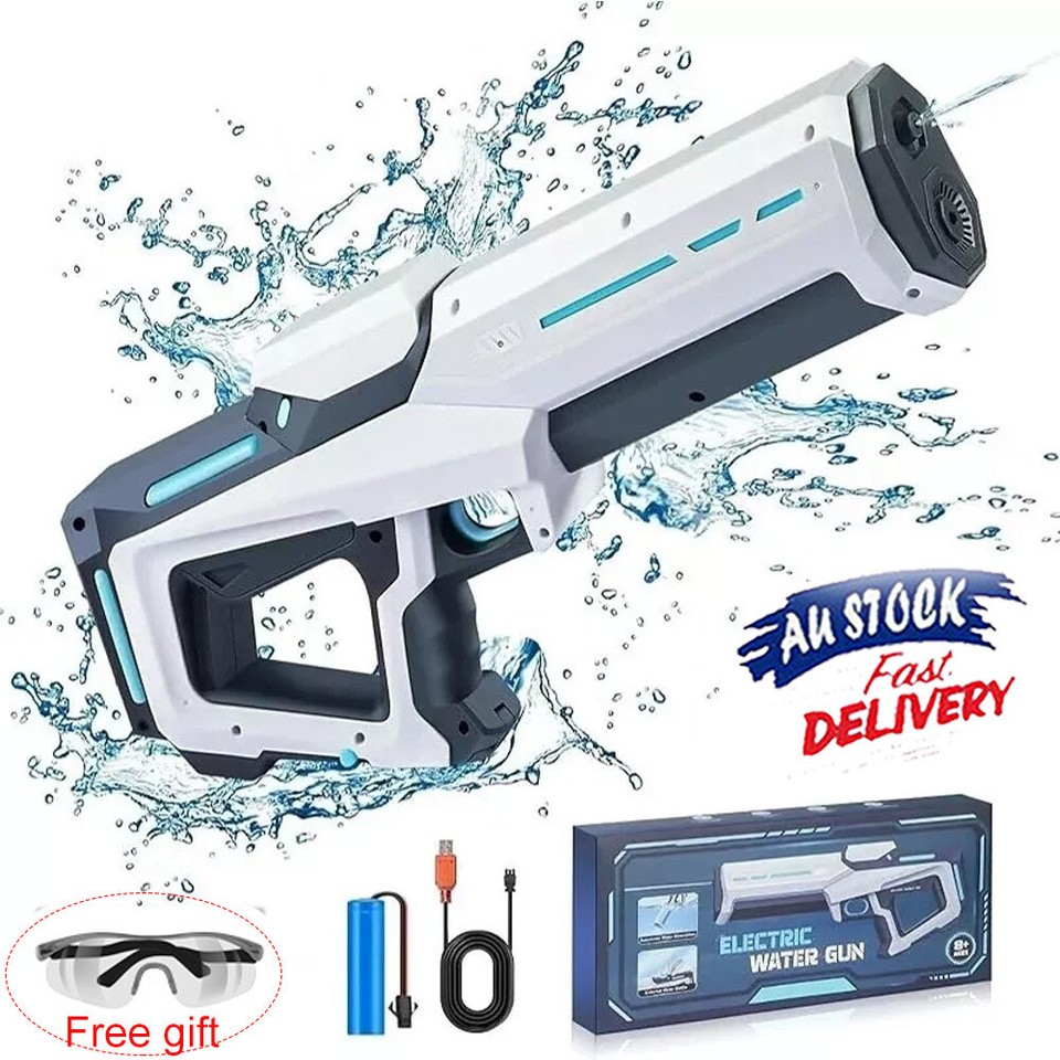 Electric Water Guns 32Ft Range Squirt Powerful Automatic Water Blaster ...