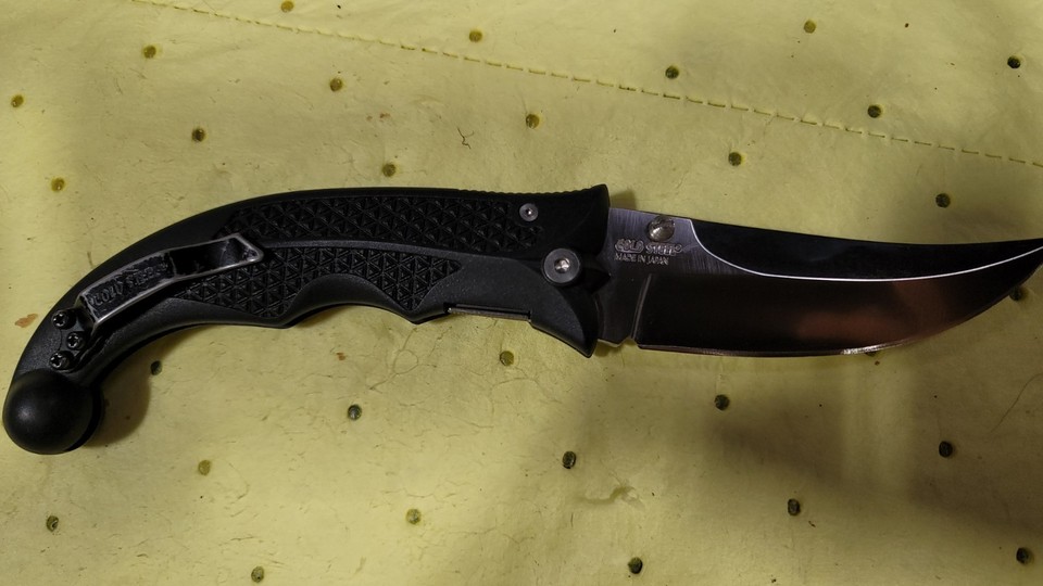 Cold Steel 25S Scimitar Folding Knife AUS-8A Titanium Lock Japan 2001 ...