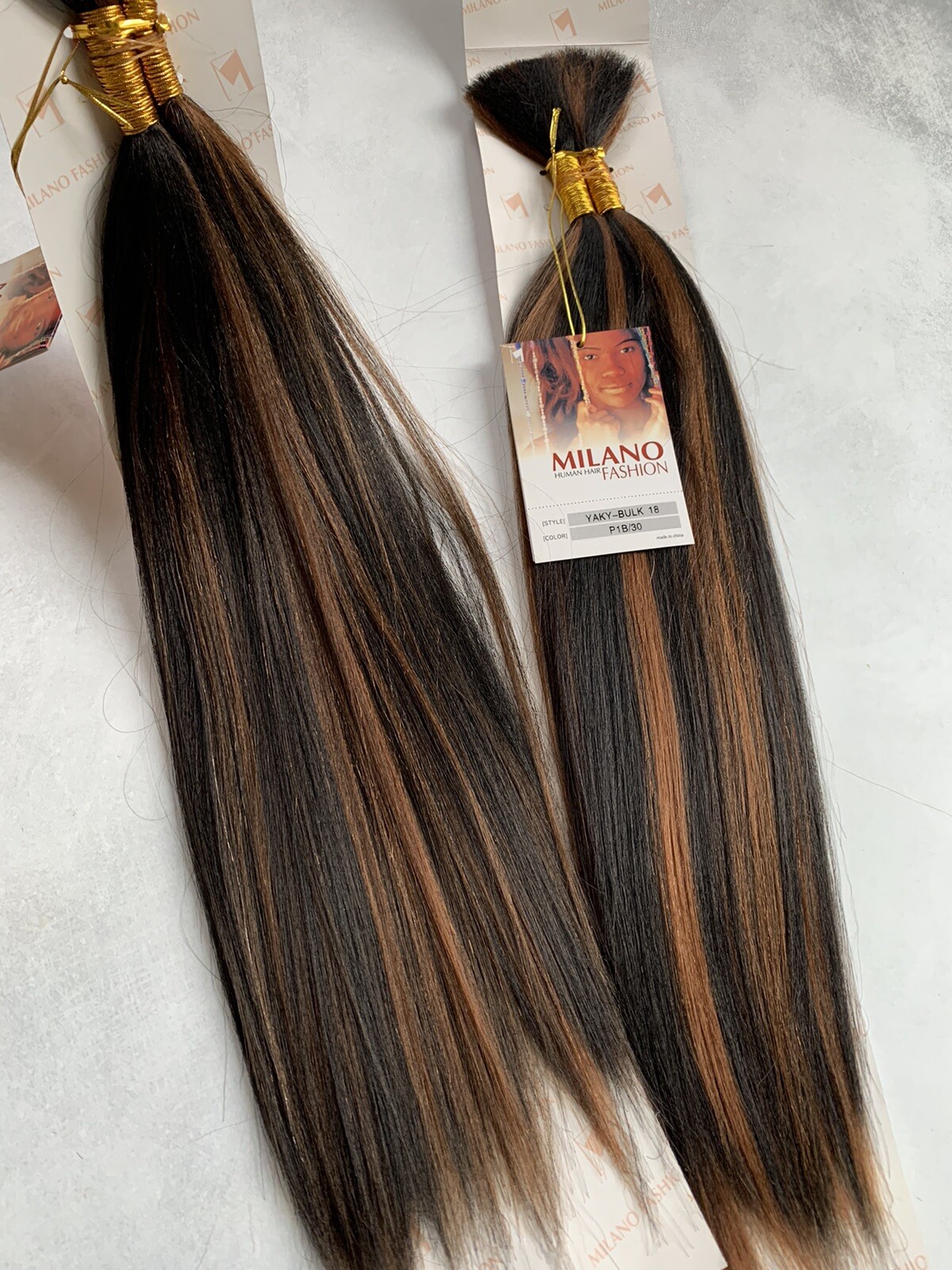 Human Hair Blended for Braiding, Yaky Bulk 2-Pack Bundle Deal, 20" Long ...