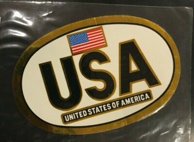 Assorted Country Oval Sticker Decal Aluminum Foil Self Adhesive Car ...