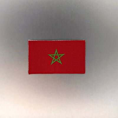 Morocco Flag Patch — Iron On Badge Embroidered Motif — Moroccan World ...