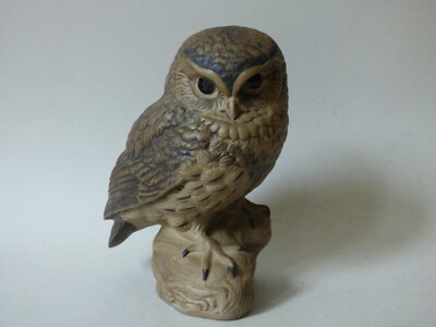 COLLECTABLE POOLE POTTERY STONEWARE TAWNY LITTLE OWL BIRD SIGNED B ...