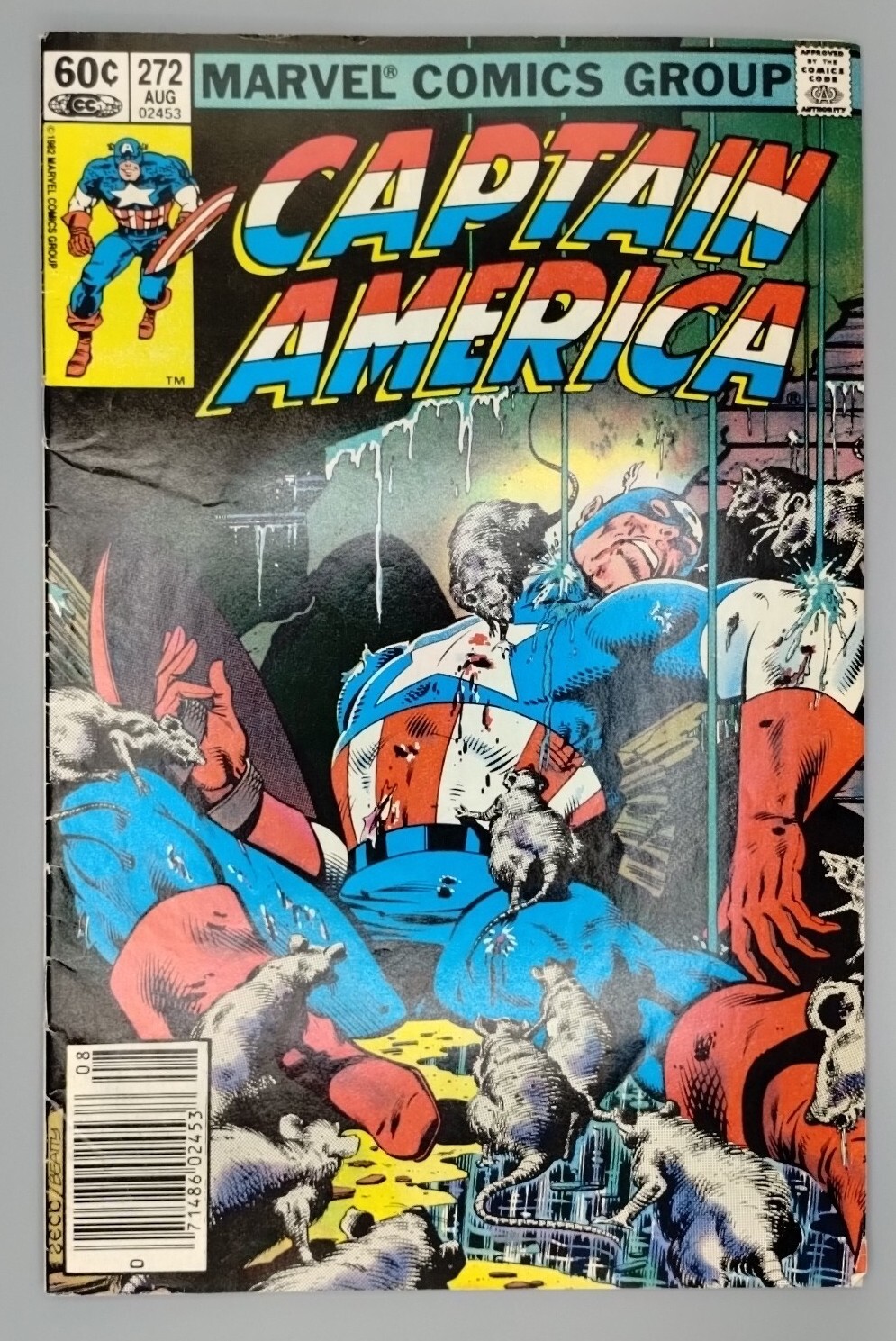 Captain America #272 Newsstand 1st Vermin Appearance Marvel 1982 Bronze ...