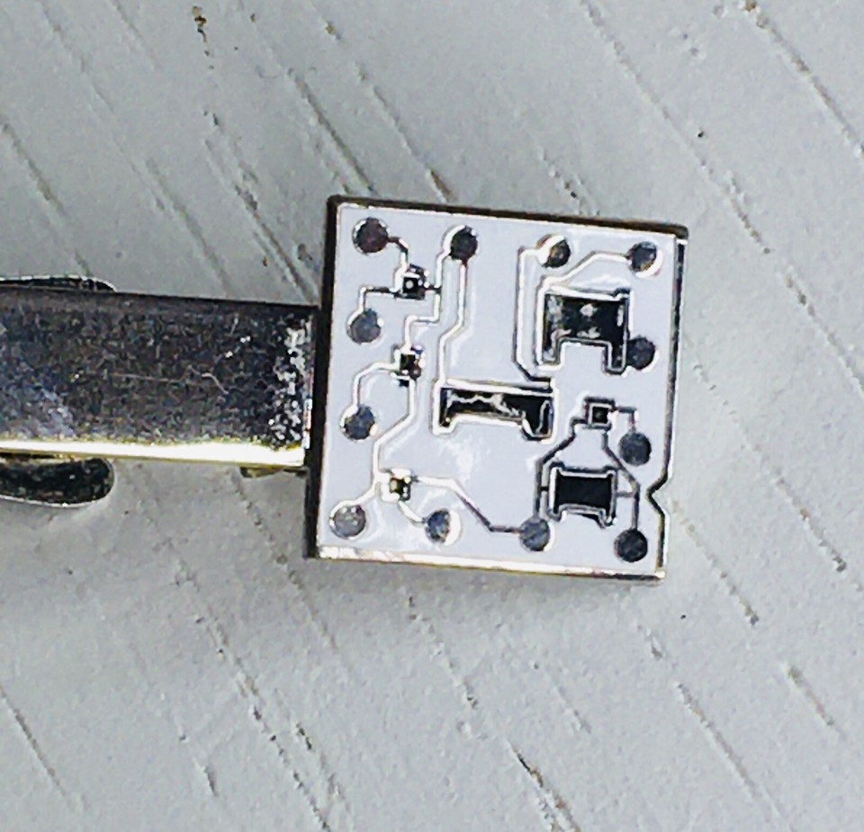 IBM Solid Logic 360 Tie Clip Gamer Geek Computer Chip Circuit Board Vtg ...