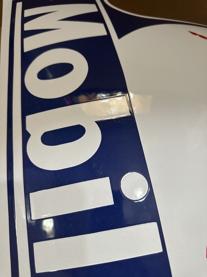 Vintage Porcelain Mobiloil Sign Gas Oil Garage Wall Decor Mobil Pump ...