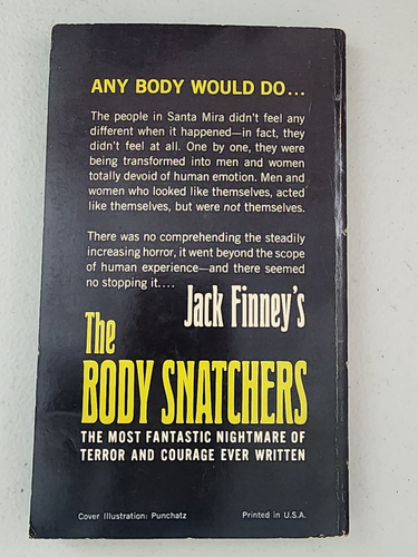 The Body Snatchers by Jack Finney 1967 First New Dell vintage Paperback ...