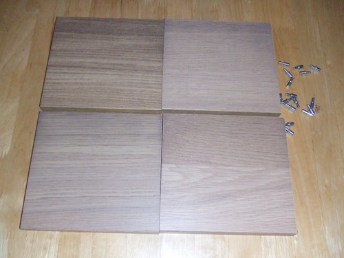 4 x IKEA Oak Gnedby Shelves & Pins ONLY - CD Tower CD/DVD/Book Shelving ...