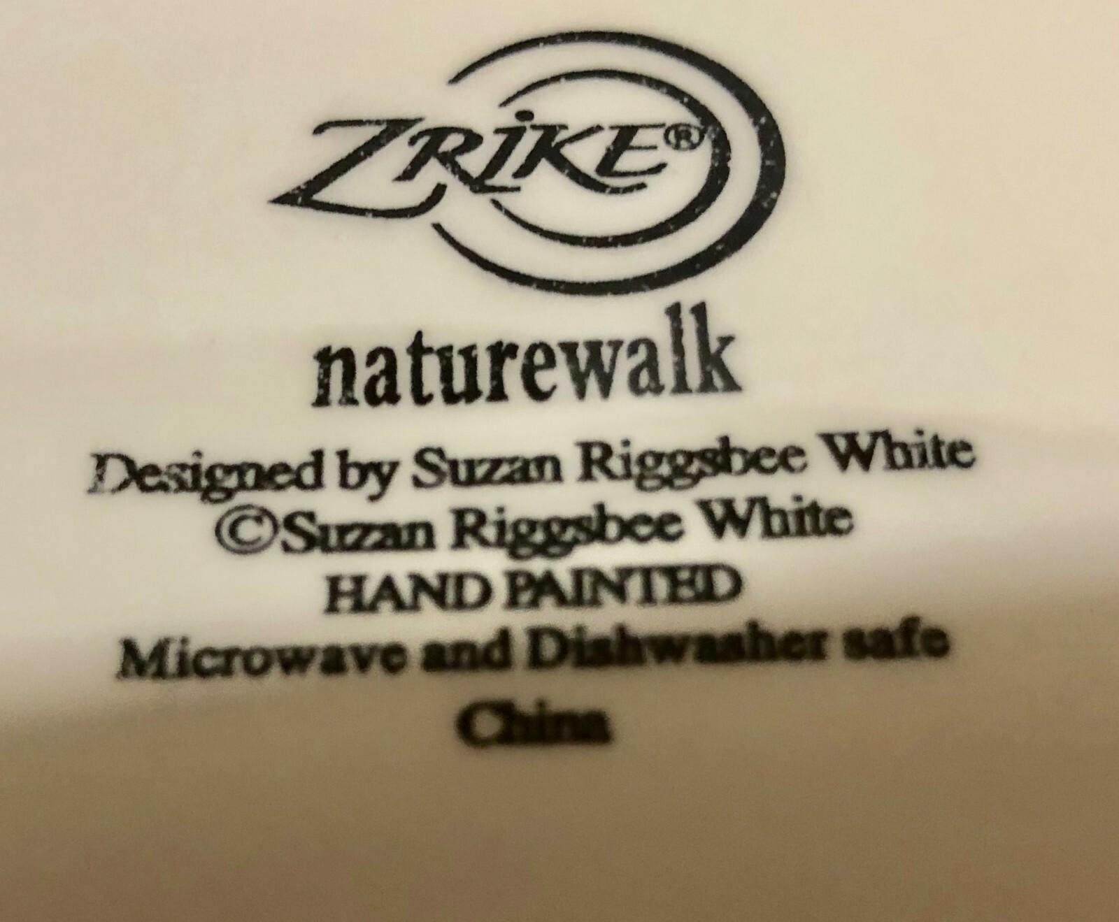Rare Zrike NATUREWALK Hand-Painted Dinnerware Collection By Susan ...