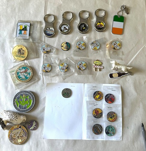 Geocache Lot #8 -- Geocache tokens, coins and tractables - some rare ...
