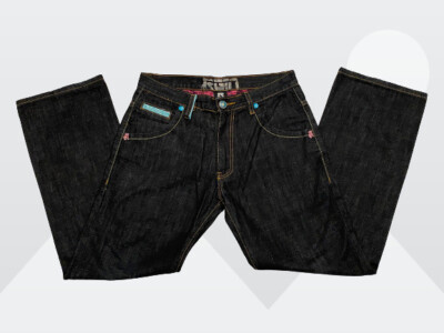 RGTN Men's Black Wash Embroidered Pocket Gangster Denim Jeans Size 32 ...