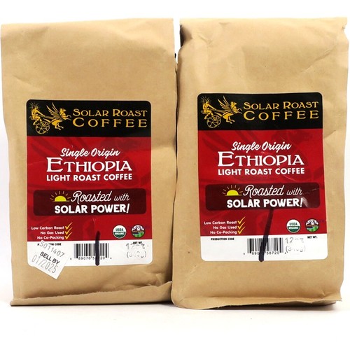 Solar Roast Coffee, Ethiopia, Light Roast, Whole Bean Coffee, BB: 1/25 ...