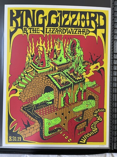 King Gizzard Lizard Wizard 2019 DC Tour Poster Jason Galea Original ...
