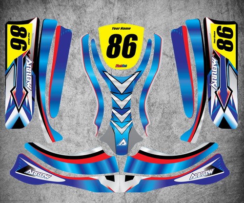 Arrow AX9 Kart custom KART ART sticker kit REPA STYLE / graphics ...