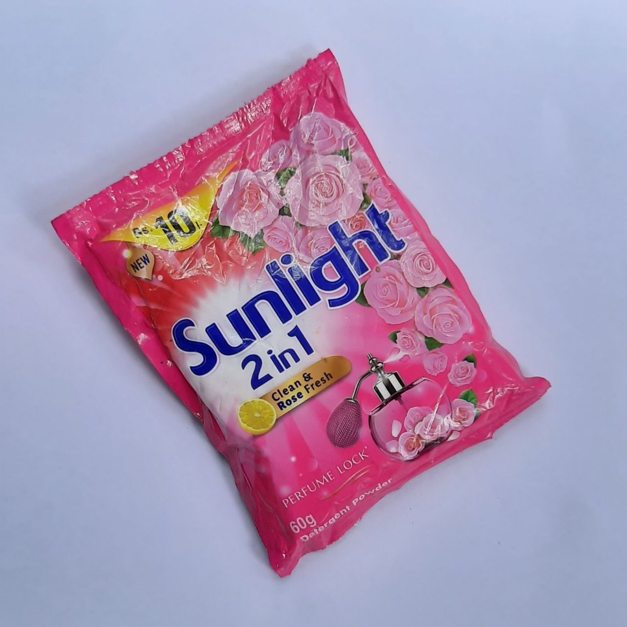 Sunlight Lemon And Rose Detergent Powder Fresh Clothes Cleaner 60g ...