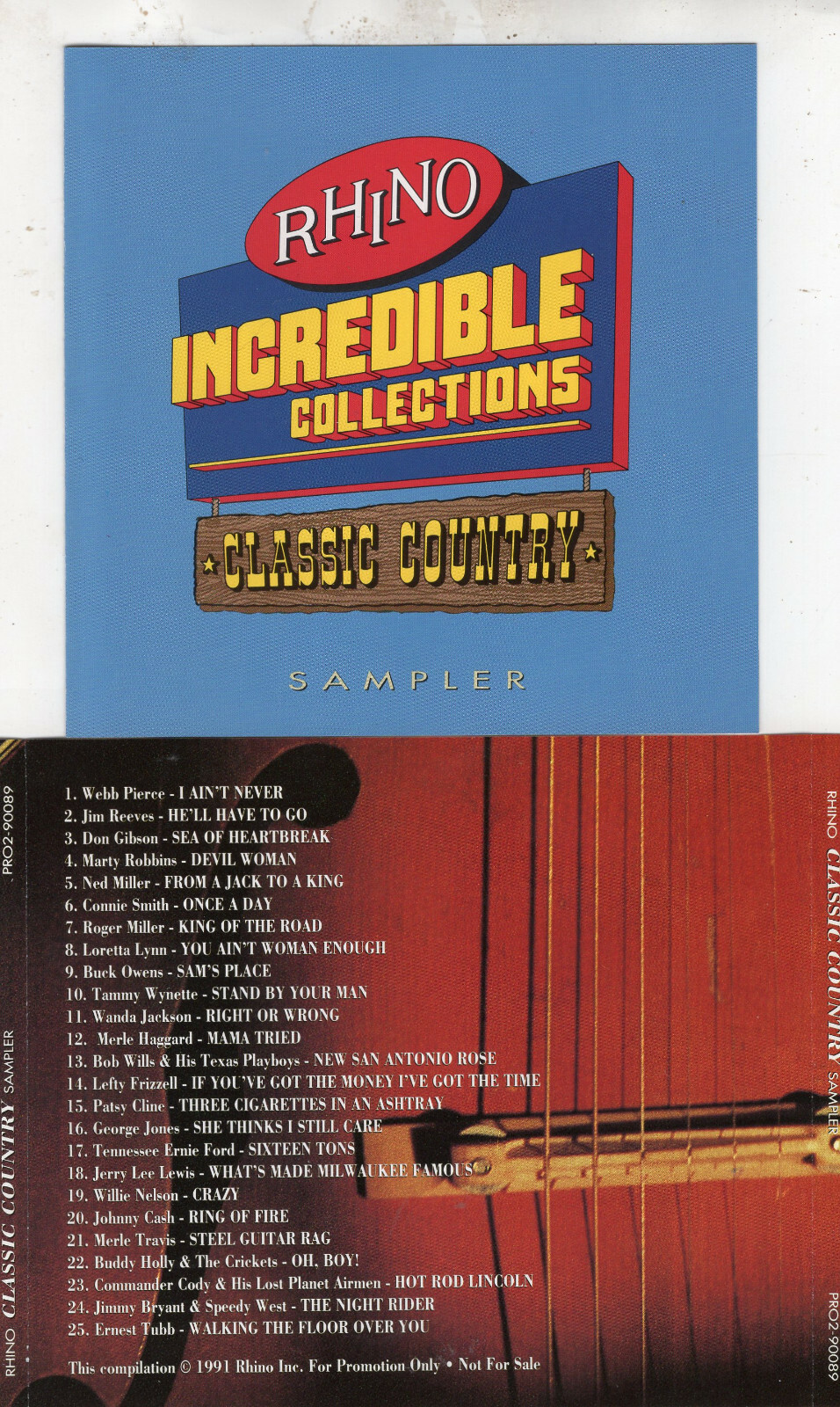 RHINO CLASSIC COUNTRY -VAR (CD) CODY TRAVIS OWENS MILLER TUBB PIERCE ...