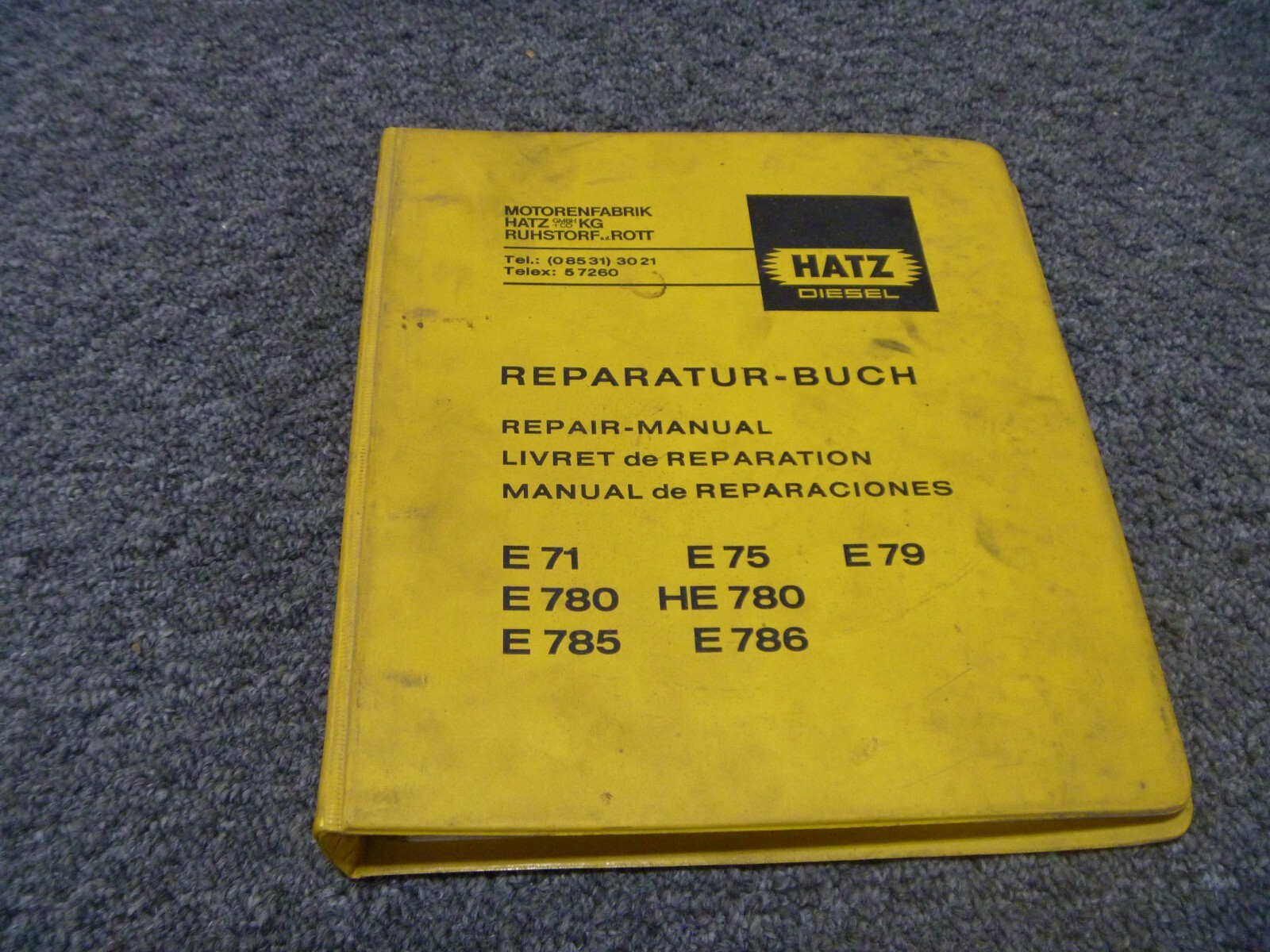 Hatz E71 E780 E785 E75 HE780 E786 E79 Diesel Engine Shop Service Repair Manual | eBay