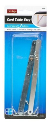 2x Prestige CARD TABLE STAY 1-Pair 240mm Zinc Plated For Folding Card ...