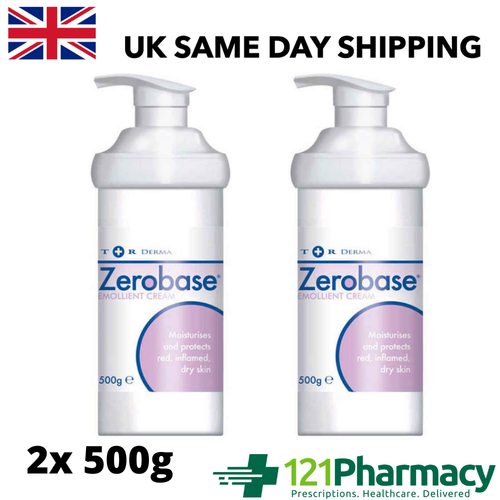Zerobase Emollient Cream 50g & 500g For Eczema, Psoriasis Dry Skin ...