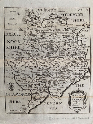 Pre-1900 - Thomas Bakewell Original Antique Map C1735