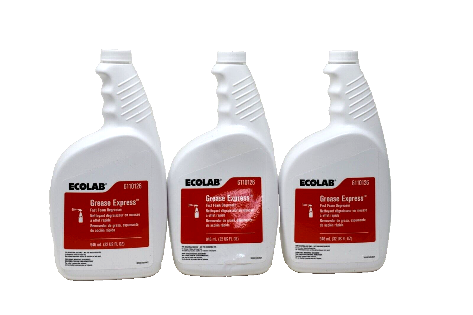 3 Ecolab Grease Express Fast Foam Degreaser Liquid Refill #6110126 32 ...