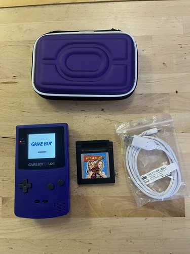 Indigo Purple TFT Backlit Nintendo Gameboy Color GBC Cartridge Carry ...