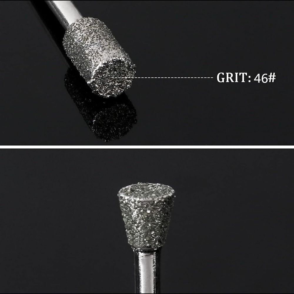 20PCS 10 Different Shapes Diamond Burr Bits Stone Ceramic Glass Carving ...