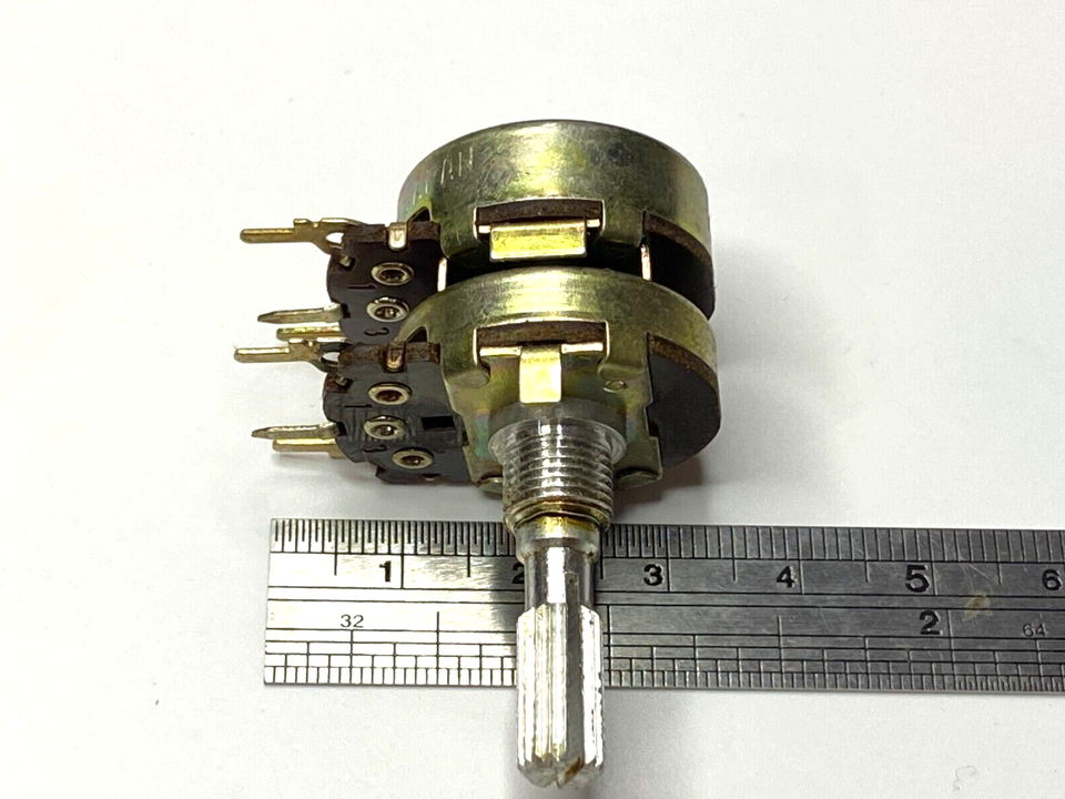 1pcs - NOBLE B-100K x2 2-Gangs DUAL Audio Potentiometer Knurled - JAPAN ...