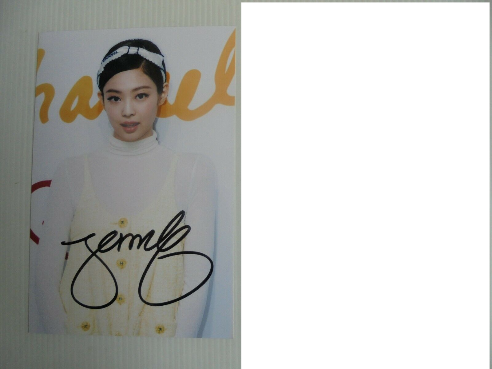 Black Pink BPINK KPOP Jennie Signed Individual 4x6 Autographed USA ...