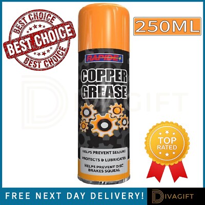 COPPER GREASE SPRAY RAPIDE PROTECTS LUBRICATES PREVENT SEIZURE SQUEAKS ...