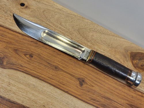 EARLY MARBLE'S (GLADSTONE) FIXED BLADE HUNTING KNIFE W/STACK LEATHER ...