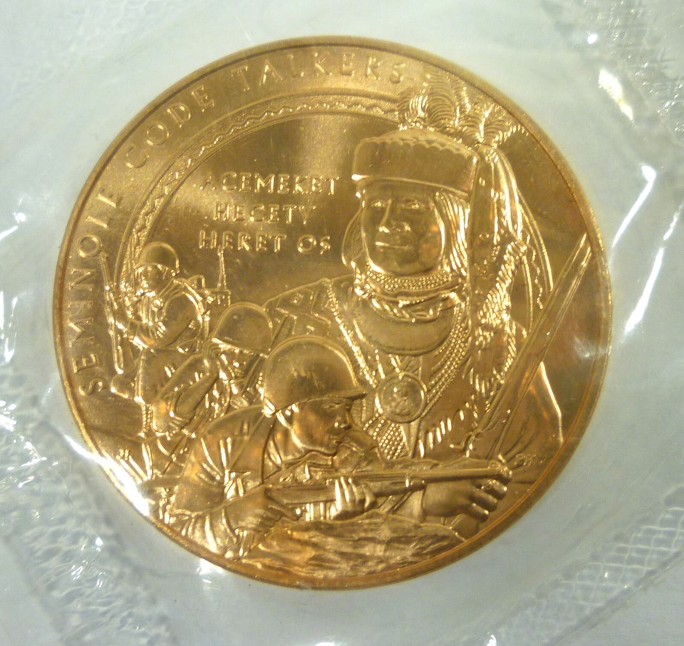 Semino Nation World War 2 Code Talkers Bronze Medal Sealed | eBay