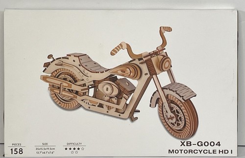 Woodcraft Motorcycle 3D Wooden Puzzle Model Kit XB-G004 – 158 Pieces ...