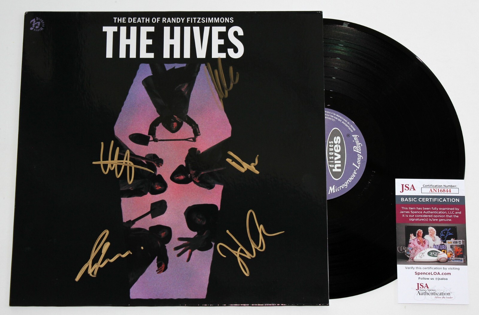 THE HIVES SIGNED DEATH OF RANDY FITZSIMMONS LP VINYL RECORD ALBUM AUTO ...