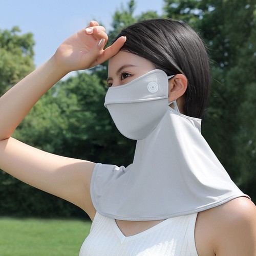 UPF 50+ Cooling Face Cover Sun UV Protection Earloop Neck Gaiter UV ...