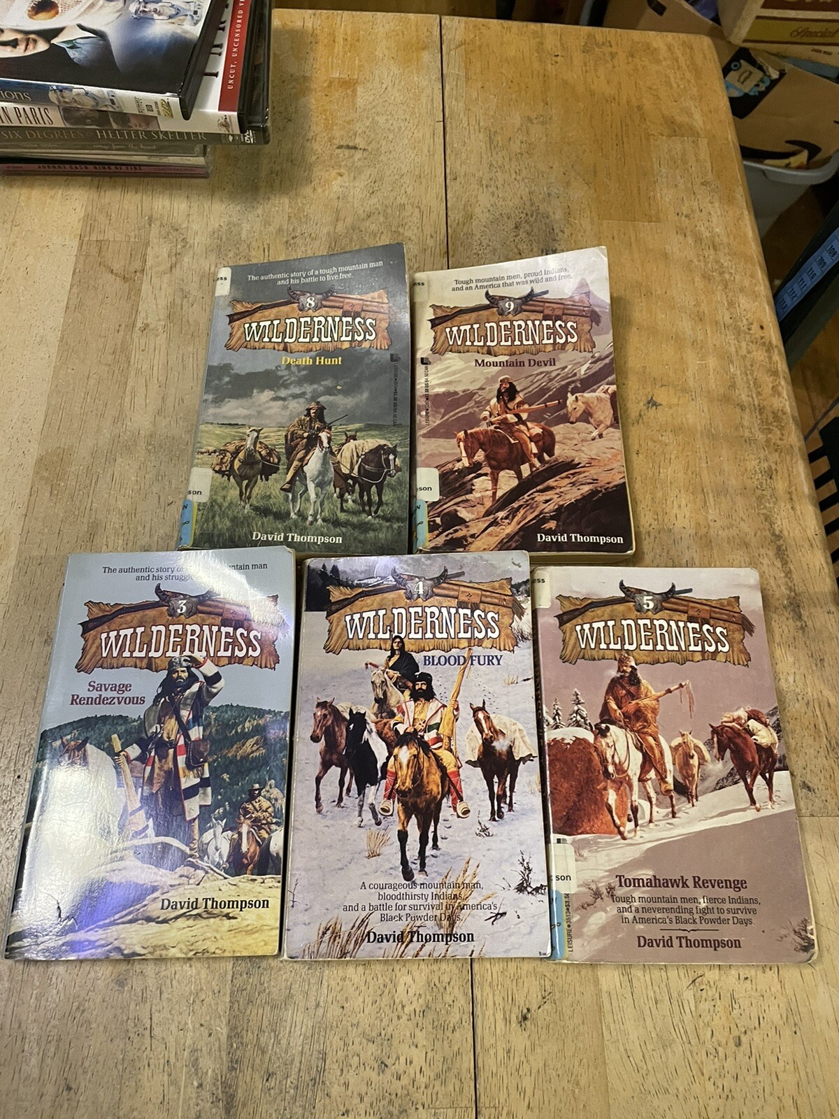 Wilderness David Thompson Books #3, 4, 5, 8, 9 Lot of 7 Leisure Western ...