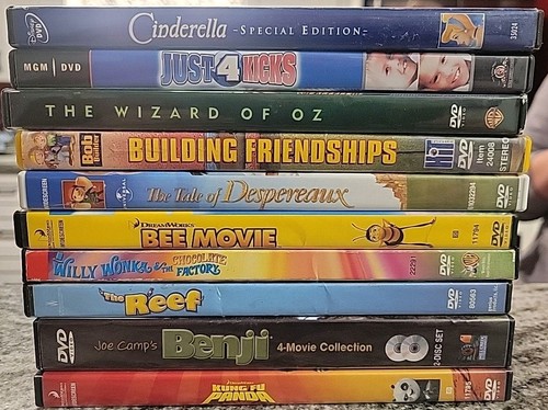 10 - DVD Lot - Children Kids Disney, Dreamworks & More DVDS - Tested ...