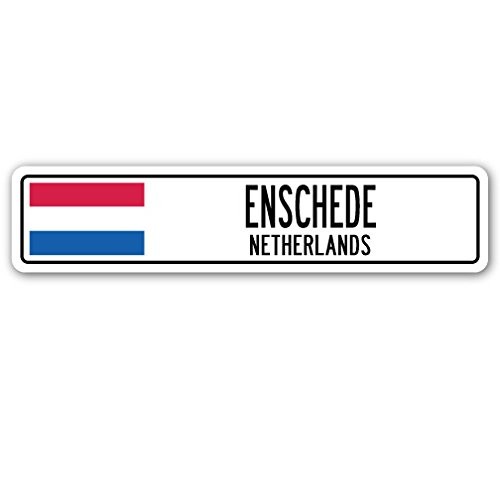 Netherlands ENSCHEDE Street Sign with Dutch Flag - City, Country Gift ...