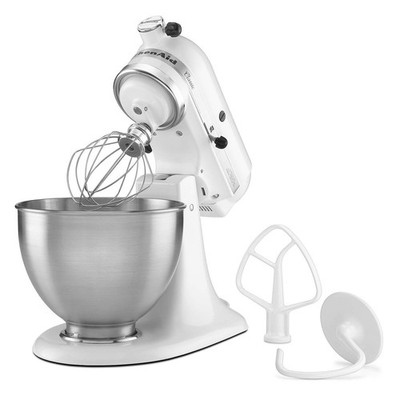 KitchenAid K45SS Classic Series 4.5 Qt Tilt-Head Stand Mixer White ...
