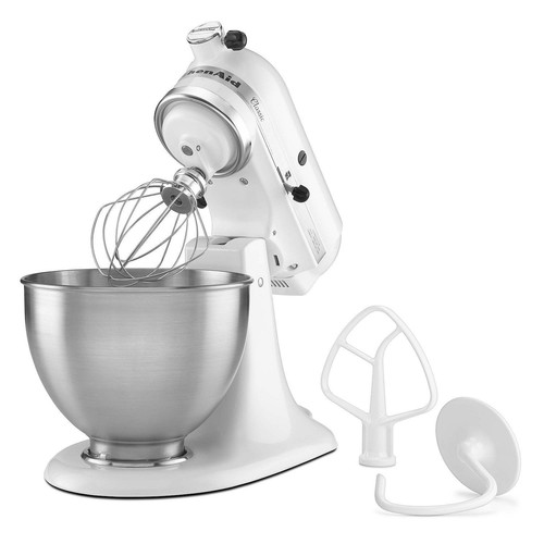 KitchenAid K45SS Classic Series 4.5 Qt Tilt-Head Stand Mixer White ...