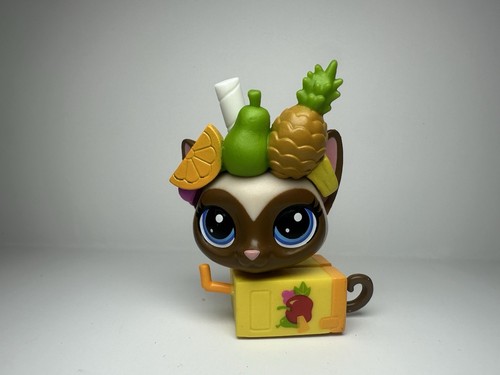 Littlest Pet Shop LPS Authentic Thirsty Pets Siamese Shorthair Cat 4 ...
