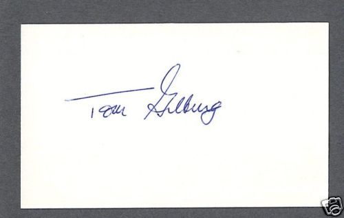 Tom Gilburg signed football index card | eBay