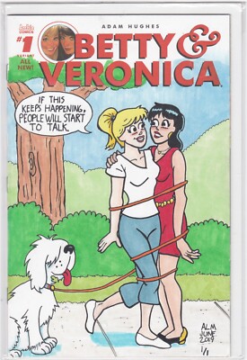Betty & Veronica#1 Original Comic Sketch & Color Cover Art Blank ...