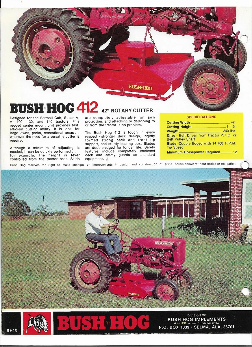 Bush Hog Garden Tractor | Fasci Garden