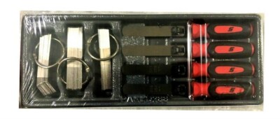 SNAP-ON Feeler Gauge SET ~ 82 PIECES ~ Straight, Step & 45° *RED ...