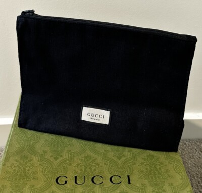 Rare Thick Gucci Beauty Vip Gift Black Pouch Makeup Bag 2022 Collection ...