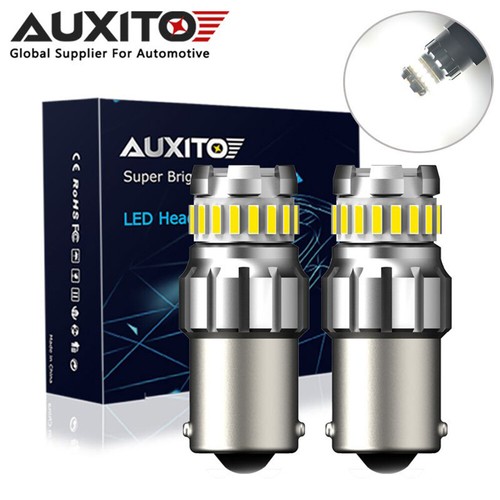 LED Light Bulb 1156 BA15S Brake Reverse Turn Stop Tail Car White Globe ...