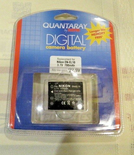 New In Package-Quantaray Digital Camera Battery Nikon EN-EL10 3.7V ...