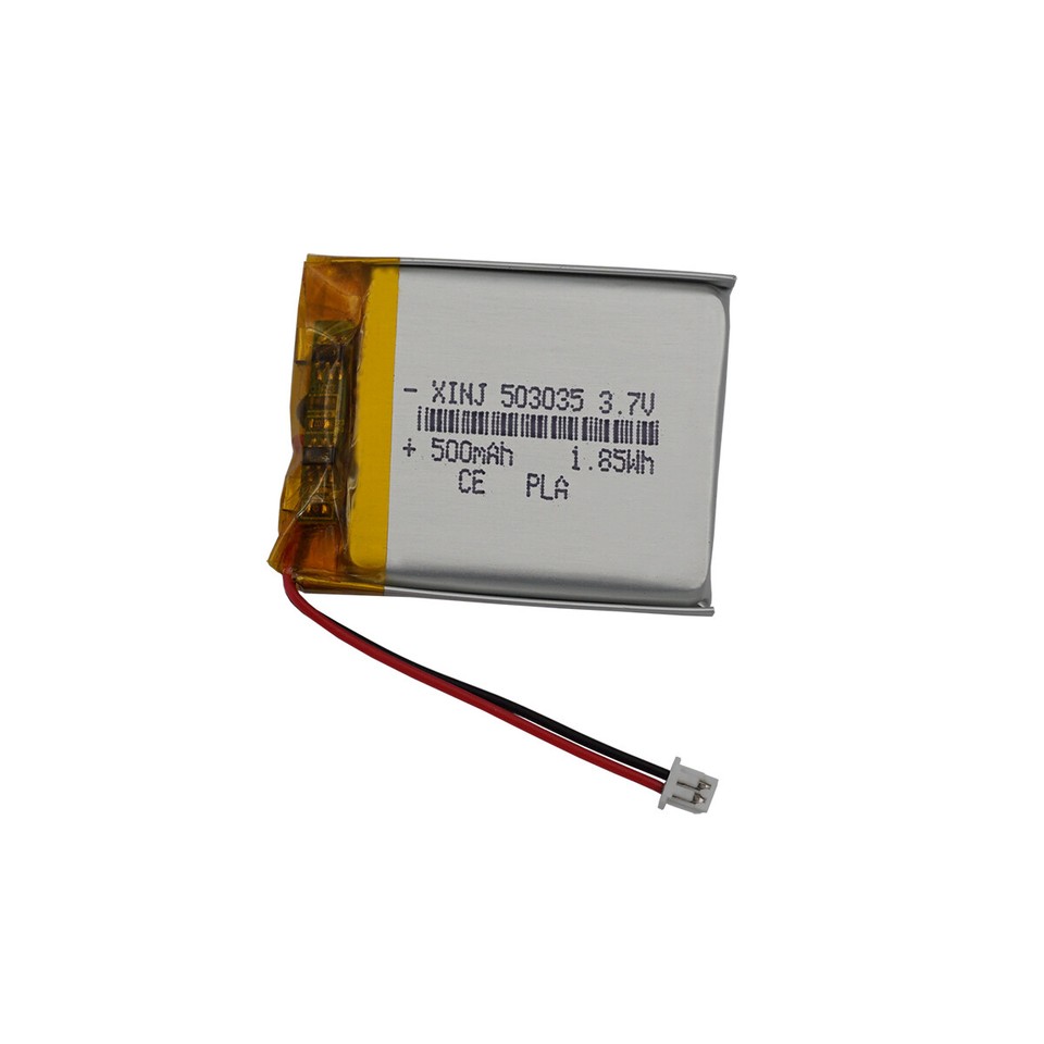 3.7v 500mah 1.85Wh Rechargeable Li Lipo Battery 503035 2pin 1.25mm JST ...