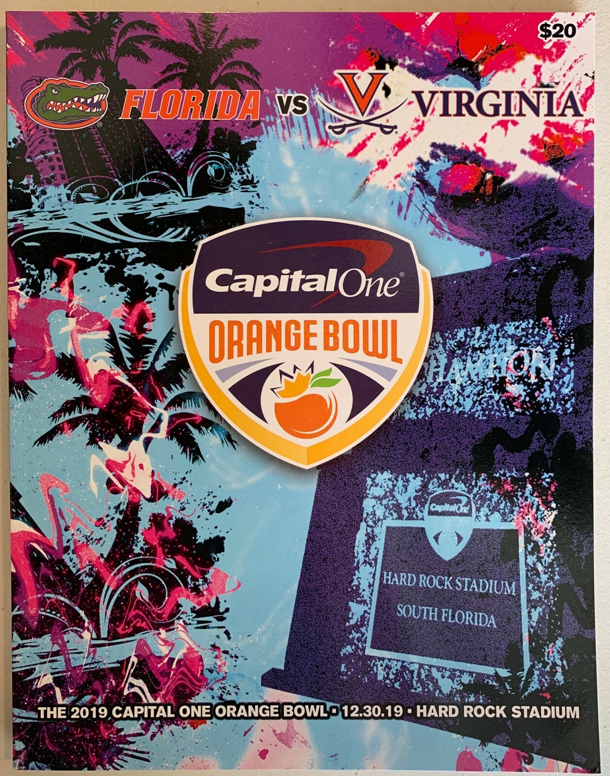 2019 ORANGE BOWL GAME PROGRAM FLORIDA GATORS VIRGINIA CAVALIERS 2020 ...