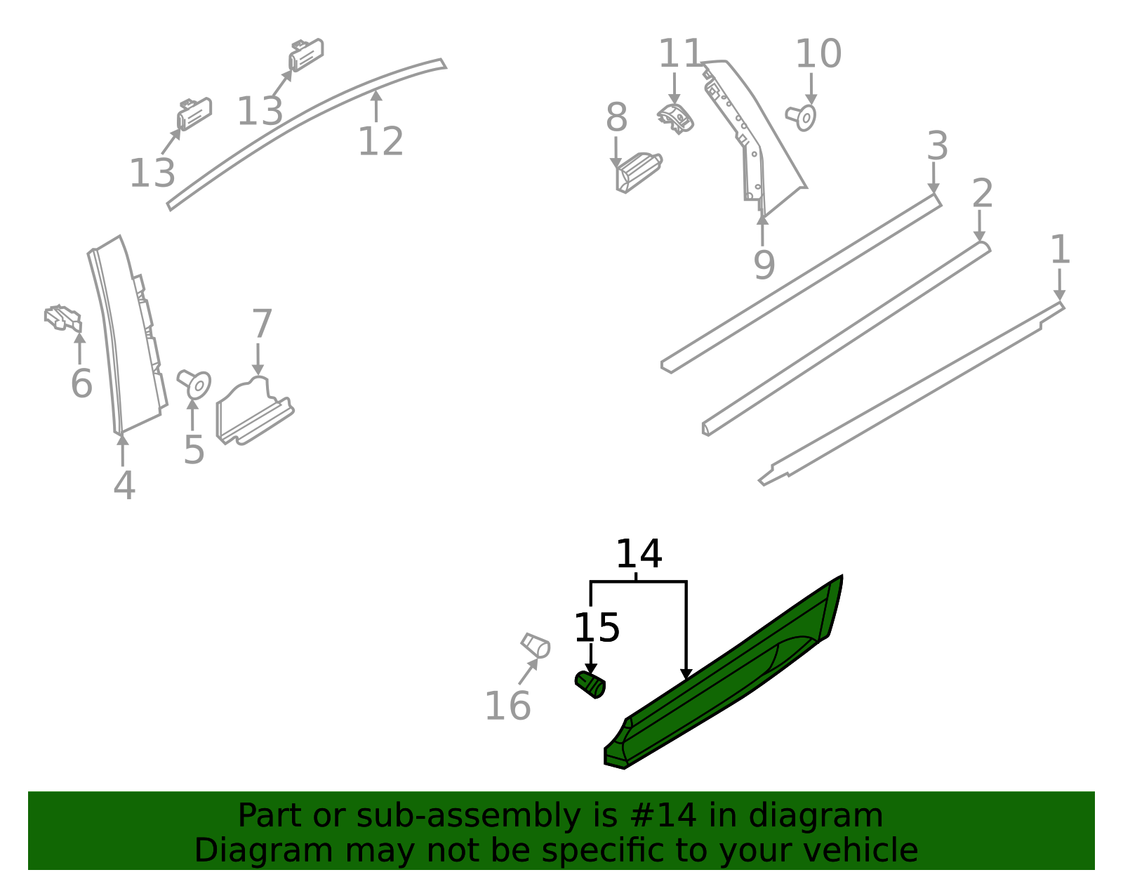 Genuine+Audi+Lower+Molding+80A-853-969-G-GRU for sale online | eBay